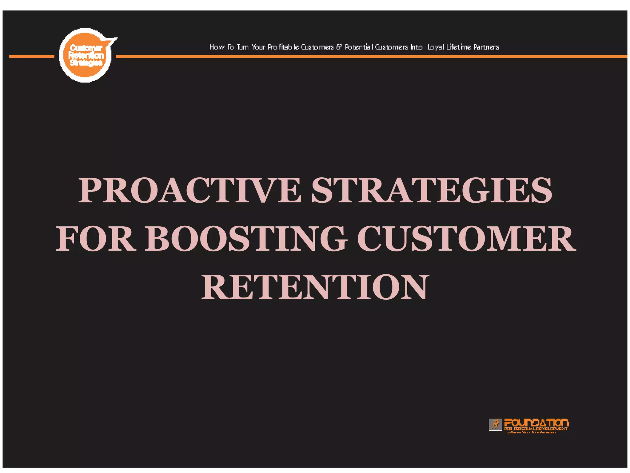 Customer retention strategies | PDF