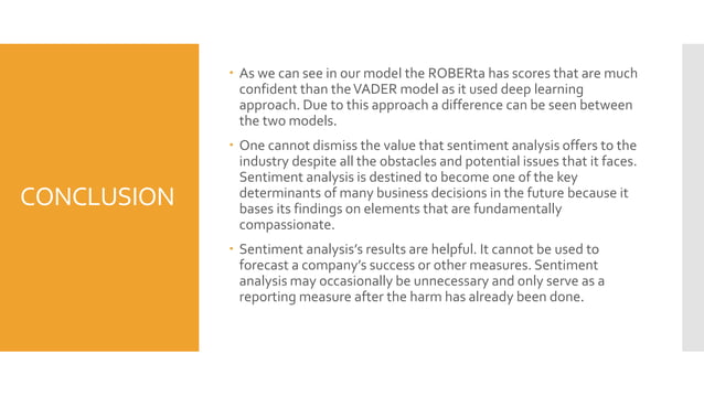Customer review using sentiment analysis.pptx | Computer Software and Applications | Computing