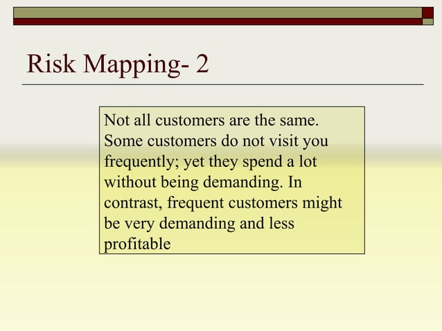 Customer risk maps | PPT