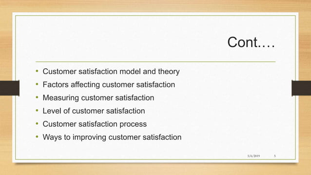 Customer satisfaction | PPT