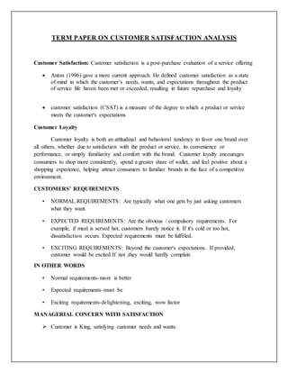 Customer satisfaction final | DOCX