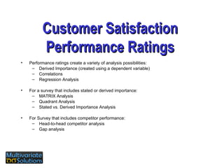 Customer Satisfaction Measures | PPT | Business | Business and Finance