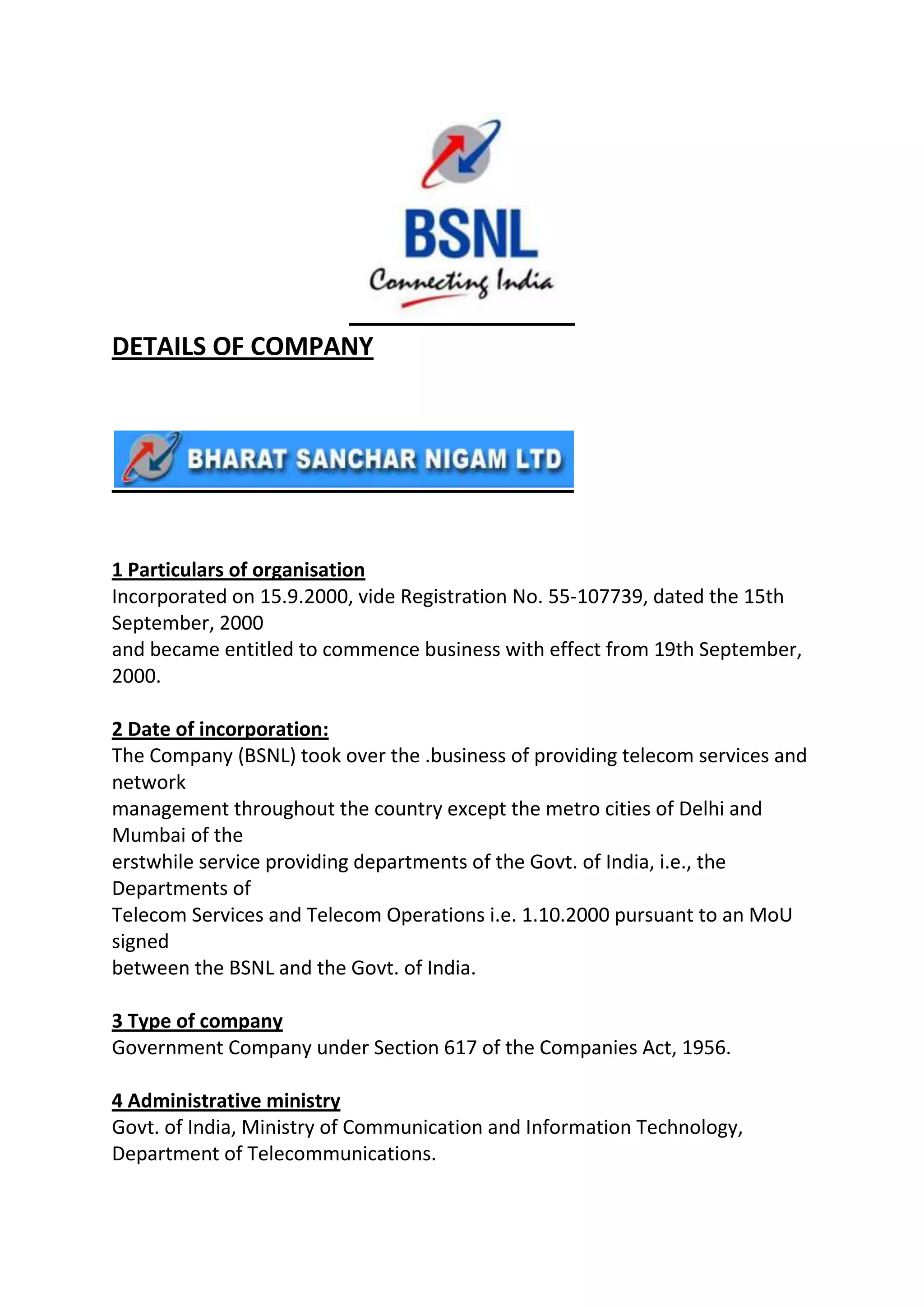 Customer satisfaction of bsnl | DOCX