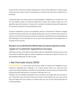 Customer Satisfaction Surveys: What Are They and Their Types? | PDF