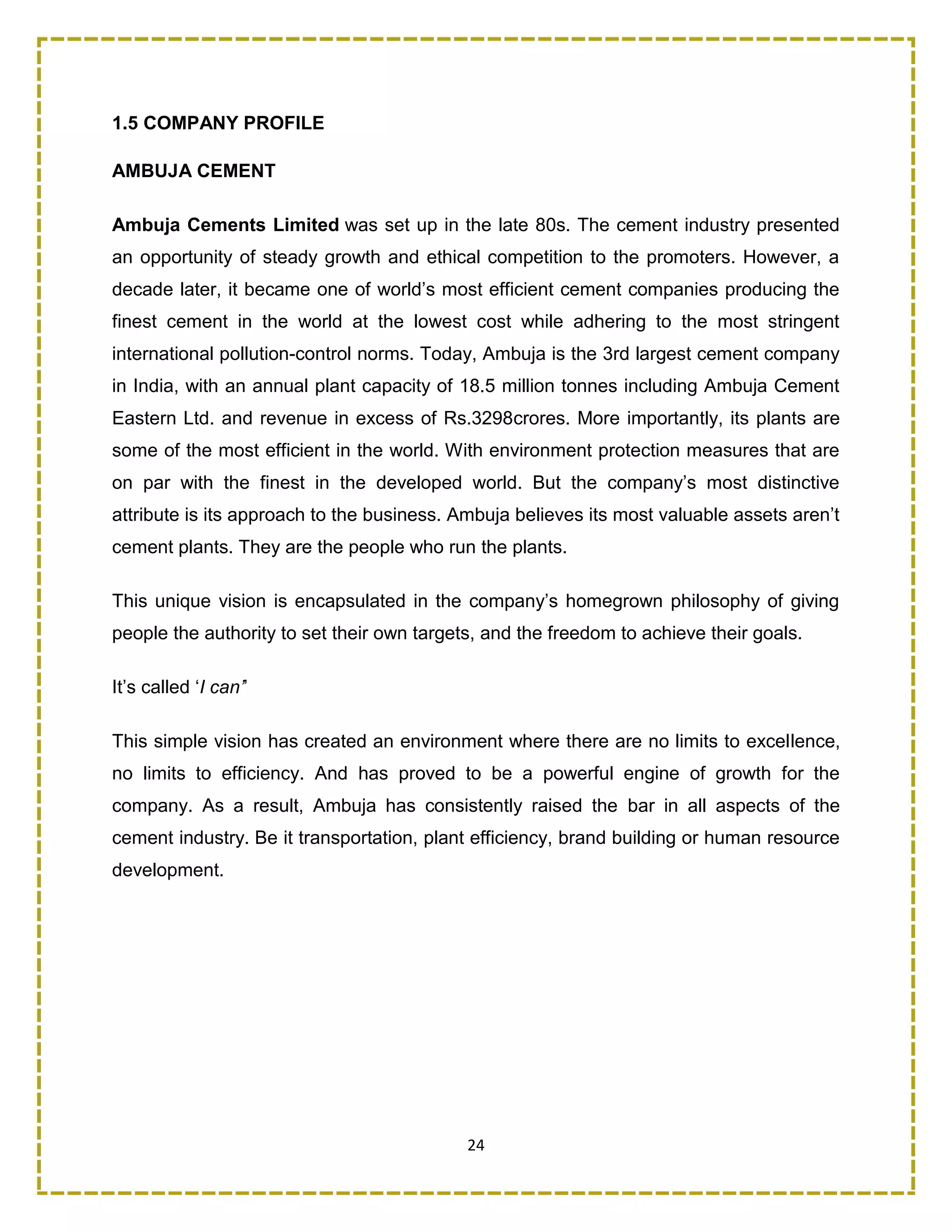 Customer satisfaction with reference to ambuja cement ltd | PDF