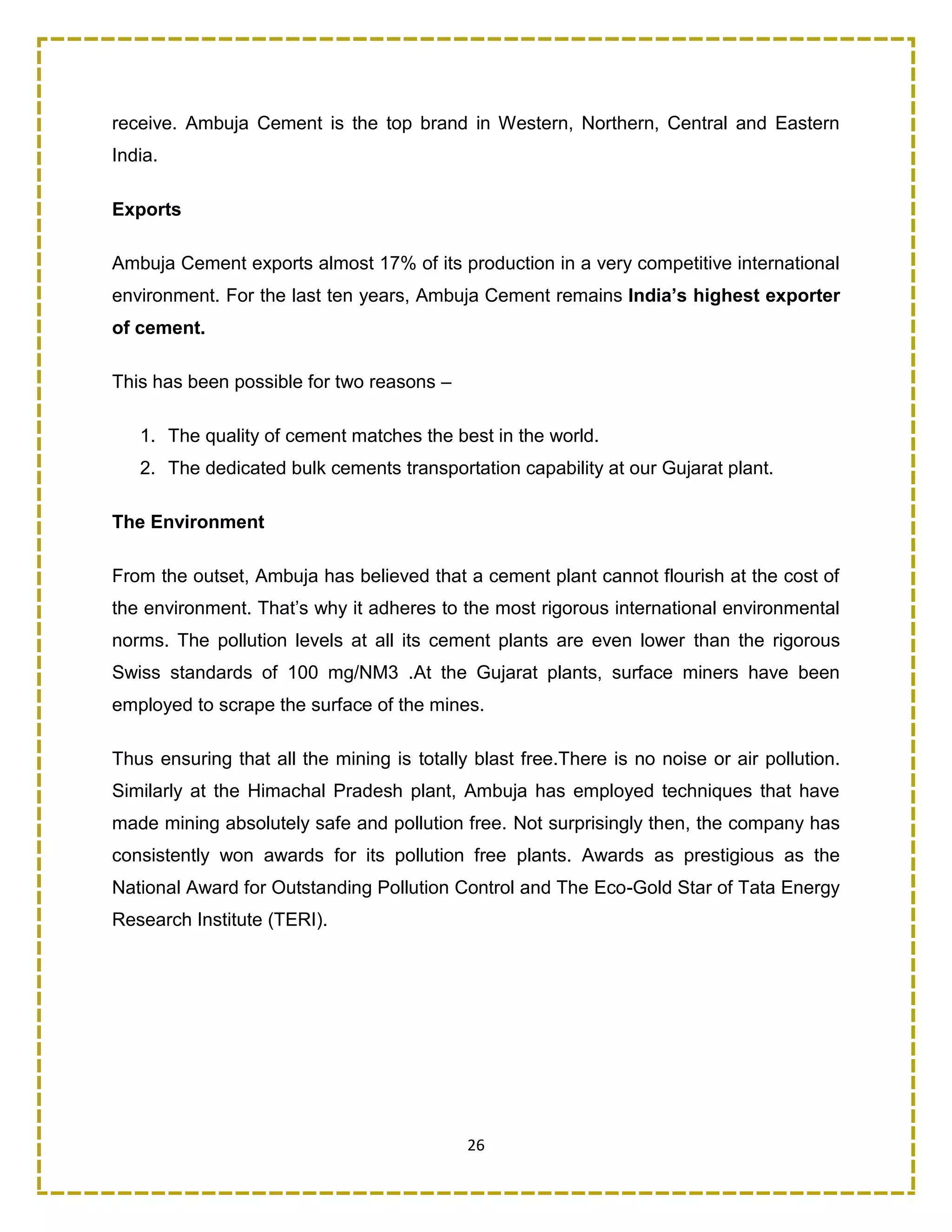 Customer satisfaction with reference to ambuja cement ltd | PDF