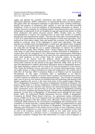 Customers attitude towards agro based benefits provided by the ...