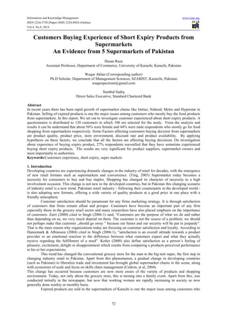 Customers buying experience of short expiry products from supermarkets ...