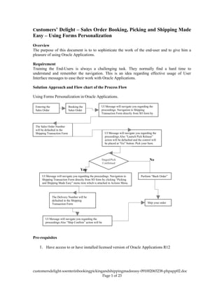 Oracle Applications - Sales Order Entering,Booking,Picking And Shipping ...