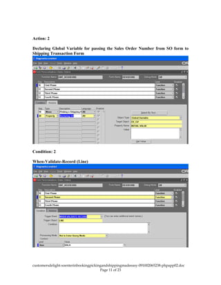 Oracle Applications - Sales Order Entering,Booking,Picking And Shipping ...