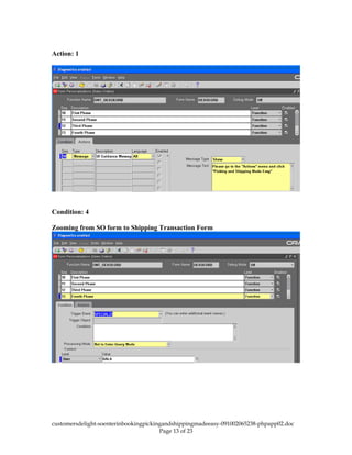 Oracle Applications - Sales Order Entering,Booking,Picking And Shipping ...