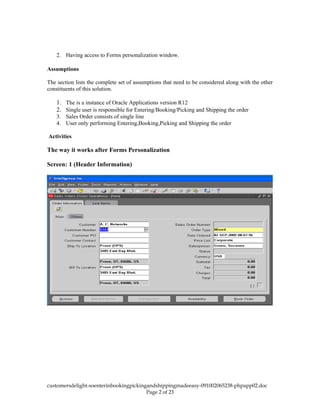 Oracle Applications - Sales Order Entering,Booking,Picking And Shipping Made Easy using Forms ...