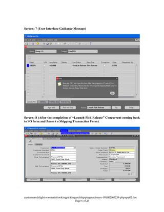 Oracle Applications - Sales Order Entering,Booking,Picking And Shipping Made Easy using Forms ...