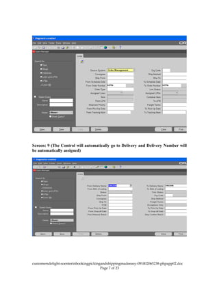 Oracle Applications - Sales Order Entering,Booking,Picking And Shipping Made Easy using Forms ...