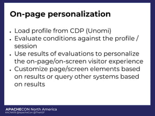 ApacheCon NA 2019 : Customer segmentation and personalization using apache unomi | PPTX