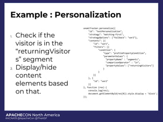 ApacheCon NA 2019 : Customer segmentation and personalization using apache unomi | PPTX