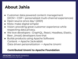 ApacheCon NA 2019 : Customer segmentation and personalization using apache unomi | PPTX