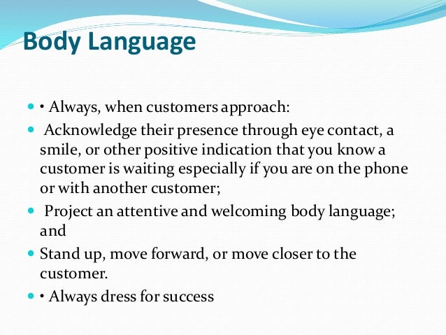 Customer Service - Appearance