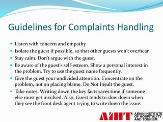 Importance of guest service in Hospitilaty | PPTX