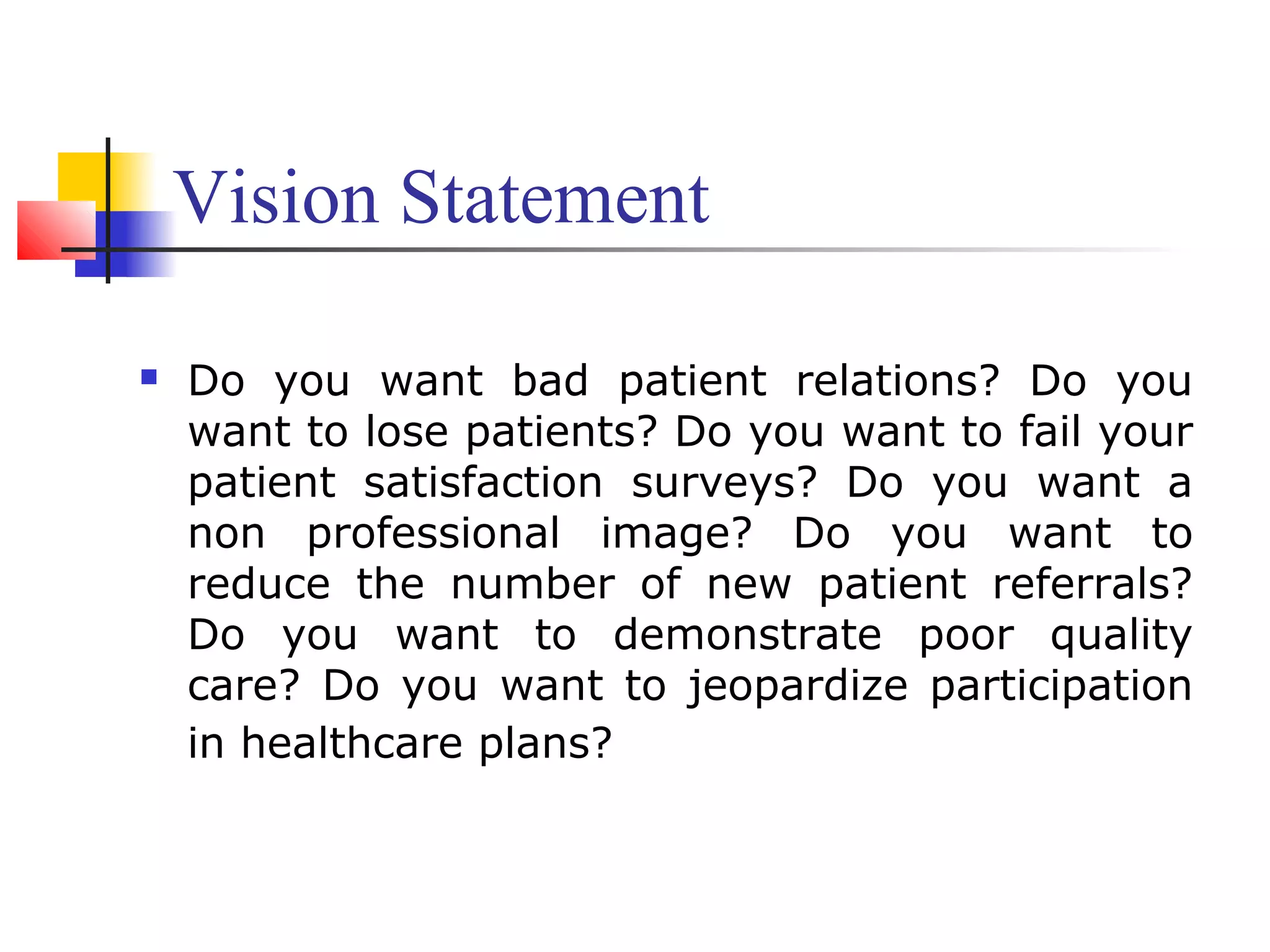 Customer / Patient Services in a Hospital | PPT | Healthcare Industry ...