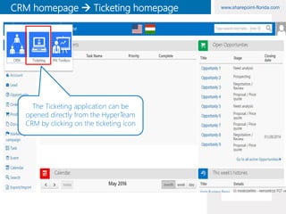 Customer service and ticketing in HyperTeam CRM | PPT