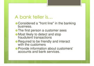 CUSTOMER SERVICE In BANKING | PDF