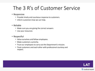 Customer service prof dev 2015 | PPT