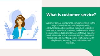 Customer Services in Insurance | PPTX