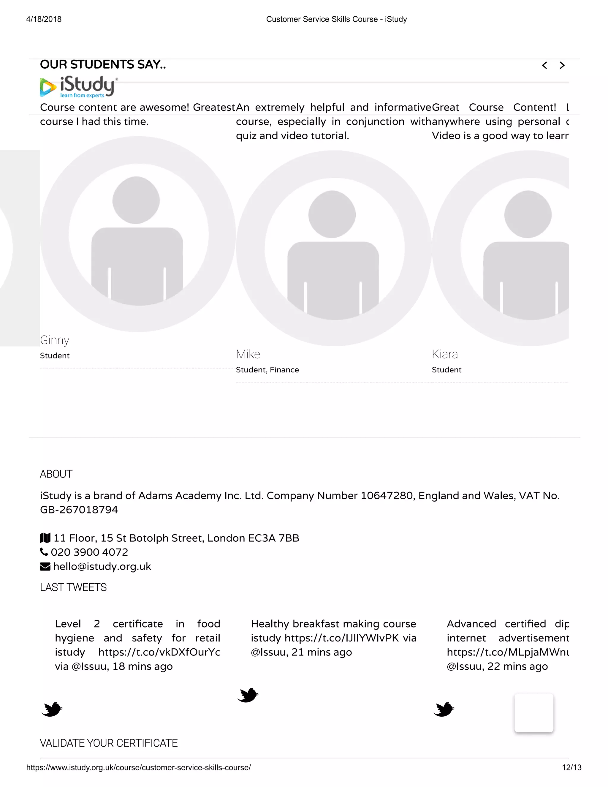 Customer Service Skills Course IStudy PDF customer-service-skills-course-istudy-pdf
