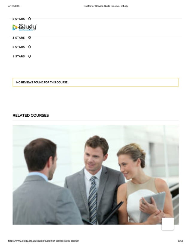 Customer Service Skills Course IStudy PDF customer-service-skills-course-istudy-pdf