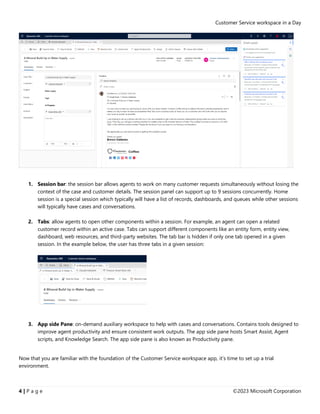 Dynamics 365 Customer Service workspace in a day | PDF