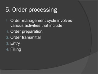 Customer servise and order prosessingCustomer service and order processing | PPT