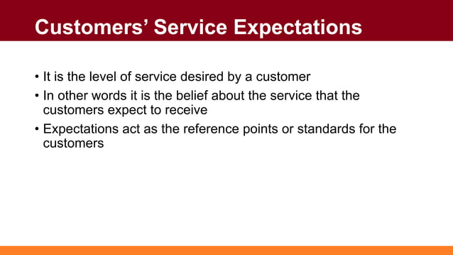 Customer's expectation & perception of customers | PPTX | Business ...