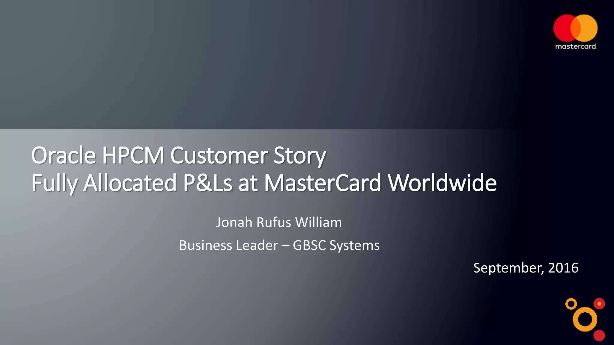 Profitability and Cost Management at Mastercard Worldwide | PPTX