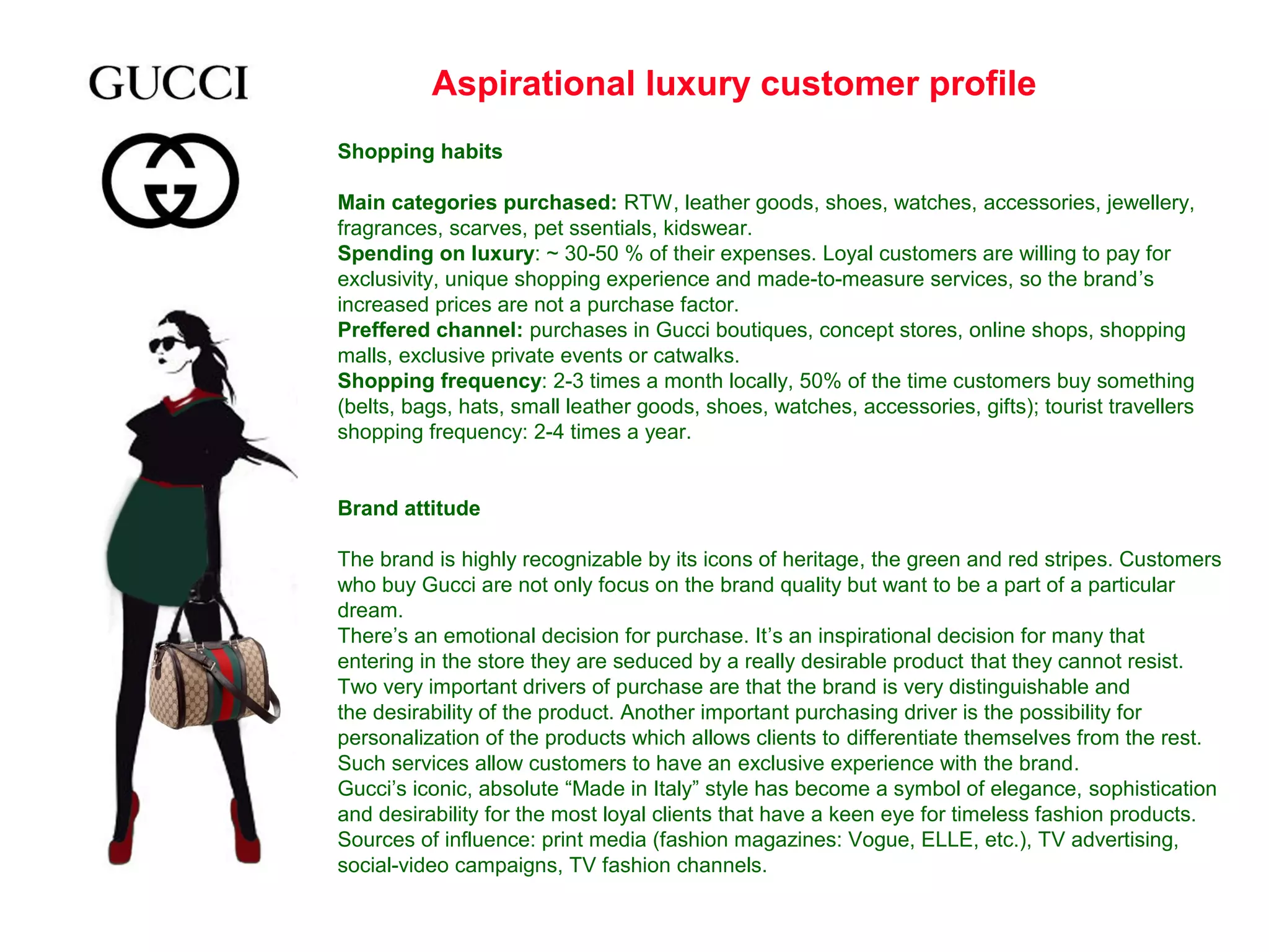 Comparative costumer profile (Hermès & Gucci) | PPT