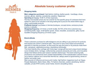 Comparative costumer profile (Hermès & Gucci) | PPT