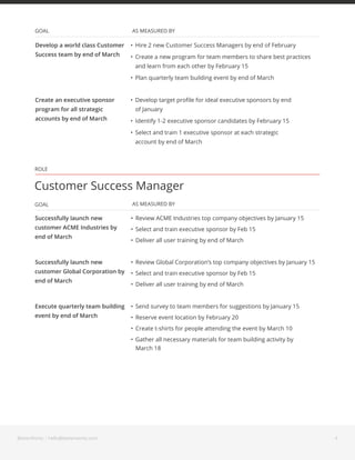 Goal Examples for Customer Success | PDF