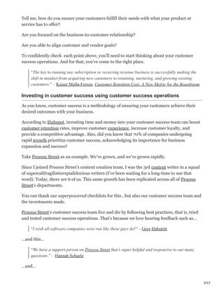 Customer Success Operations: How to Build Repeatable Processes to Scale ...