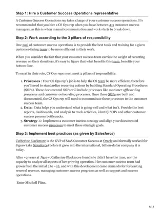 Customer Success Operations: How to Build Repeatable Processes to Scale ...