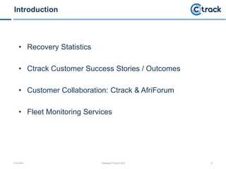 Customer success stories with Ctrack tracking solutions | PPT