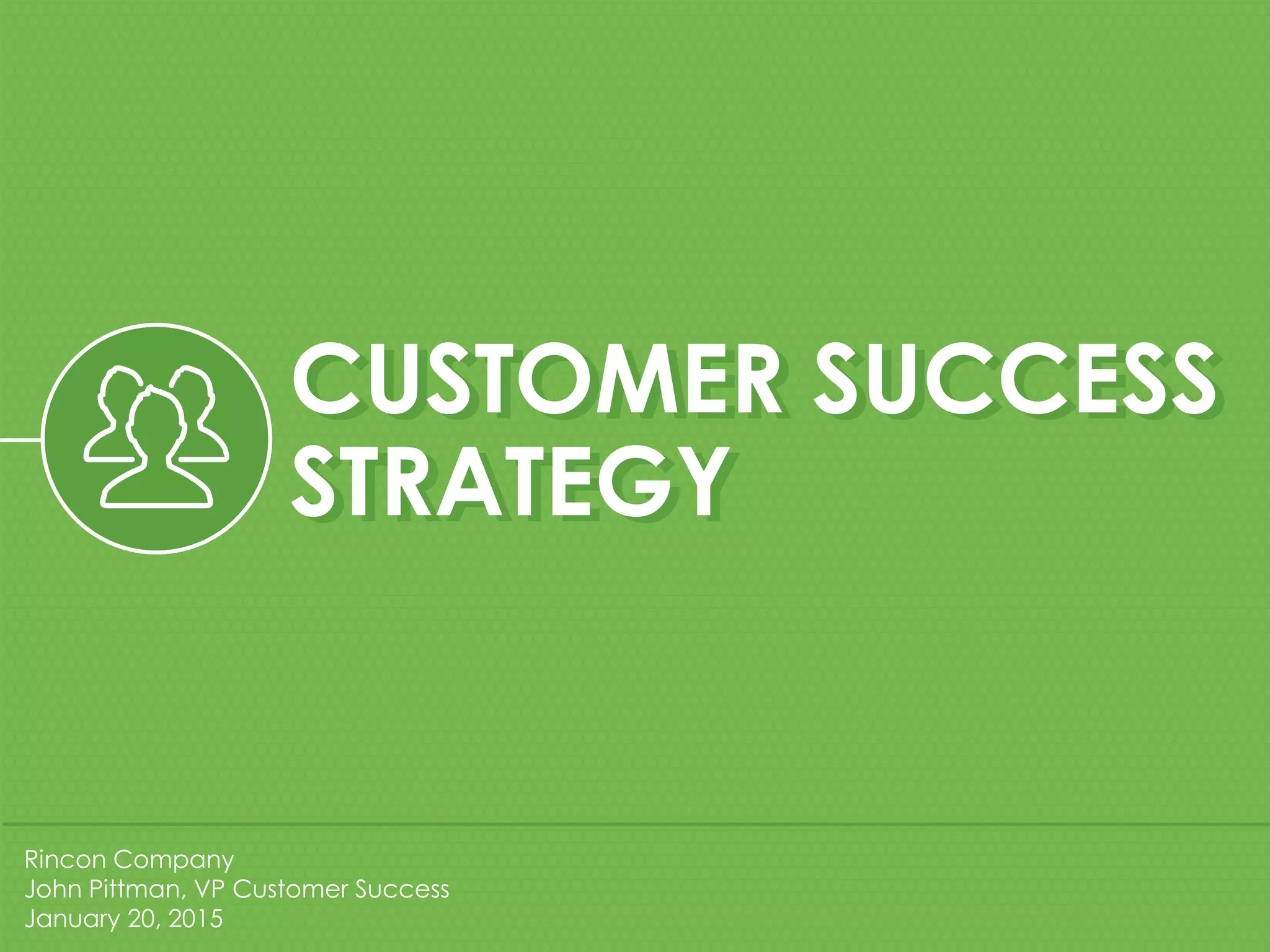Customer Success Strategy Template | PPTX