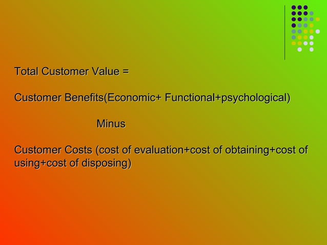 Customer value and Satisfaction | PPT