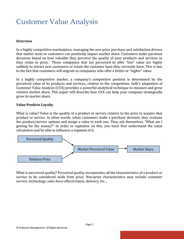 Customer Value Analysis: How Customers Make Purchase Decisions | PDF