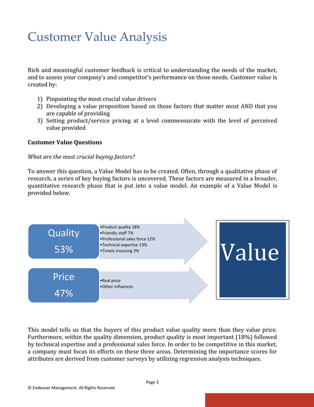 Customer Value Analysis: How Customers Make Purchase Decisions | PDF