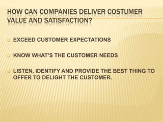 Customer value and satisfaction | PPTX