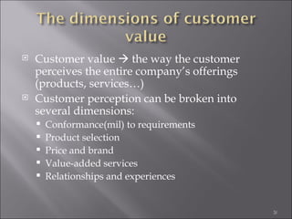 Customer value and supply chain management | PPT