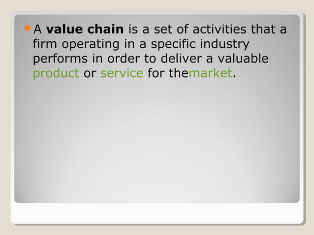 Customer value chain | PPT