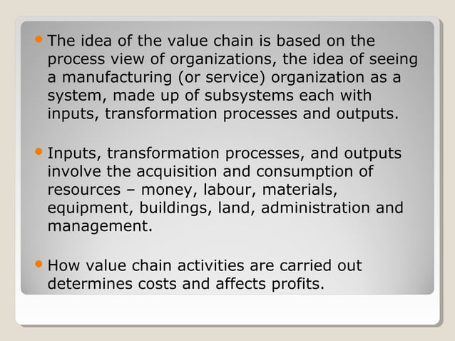 Customer value chain | PPT