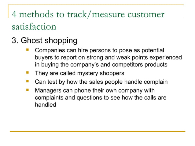 Customer value& satisfaction | PPT