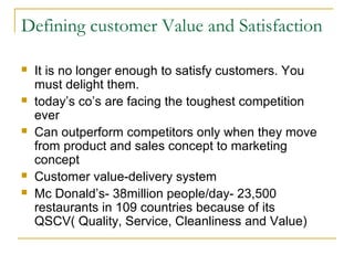 Customer value& satisfaction | PPT